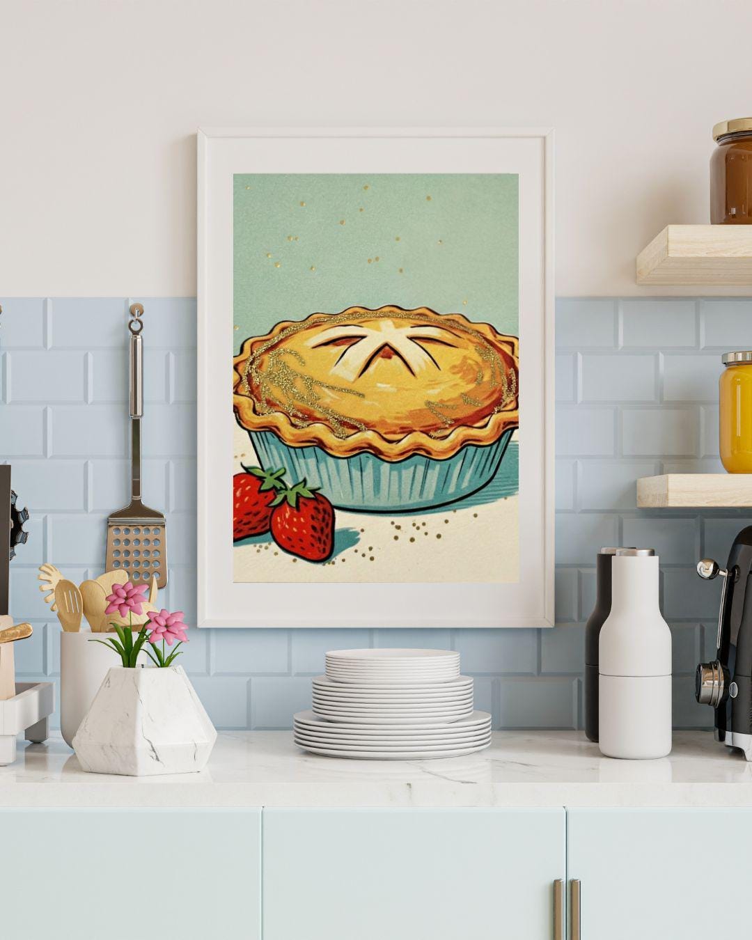 Vintage Kitchen Art Print, Vintage Kitchen Wall Art, Kitchen Wall Art ...