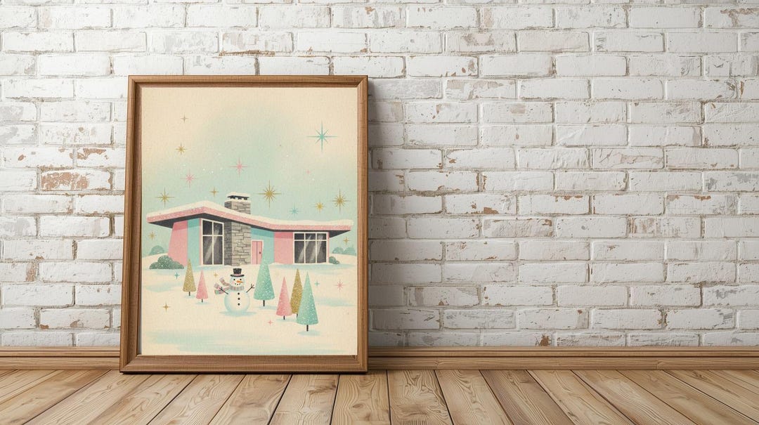 Vintage Winter Print, Downloadable Art, Downloadable Prints, Vintage ...