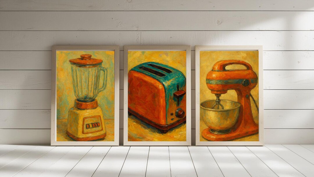 Set of 3 Prints Retro, Downloadable Art, Wall Art Set of 3, Wall Prints ...