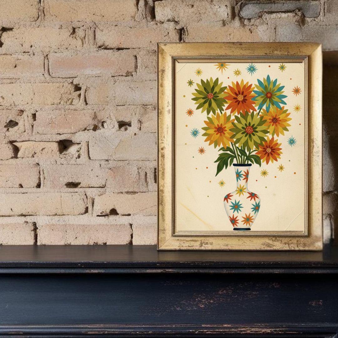 Floral Art Print, Downloadable Art, Downloadable Prints, Vintage Prints ...