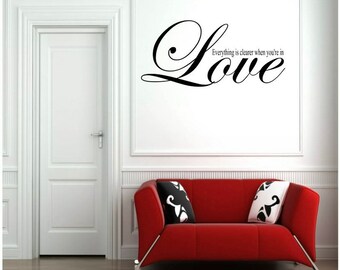 Love Wall Sticker | Etsy