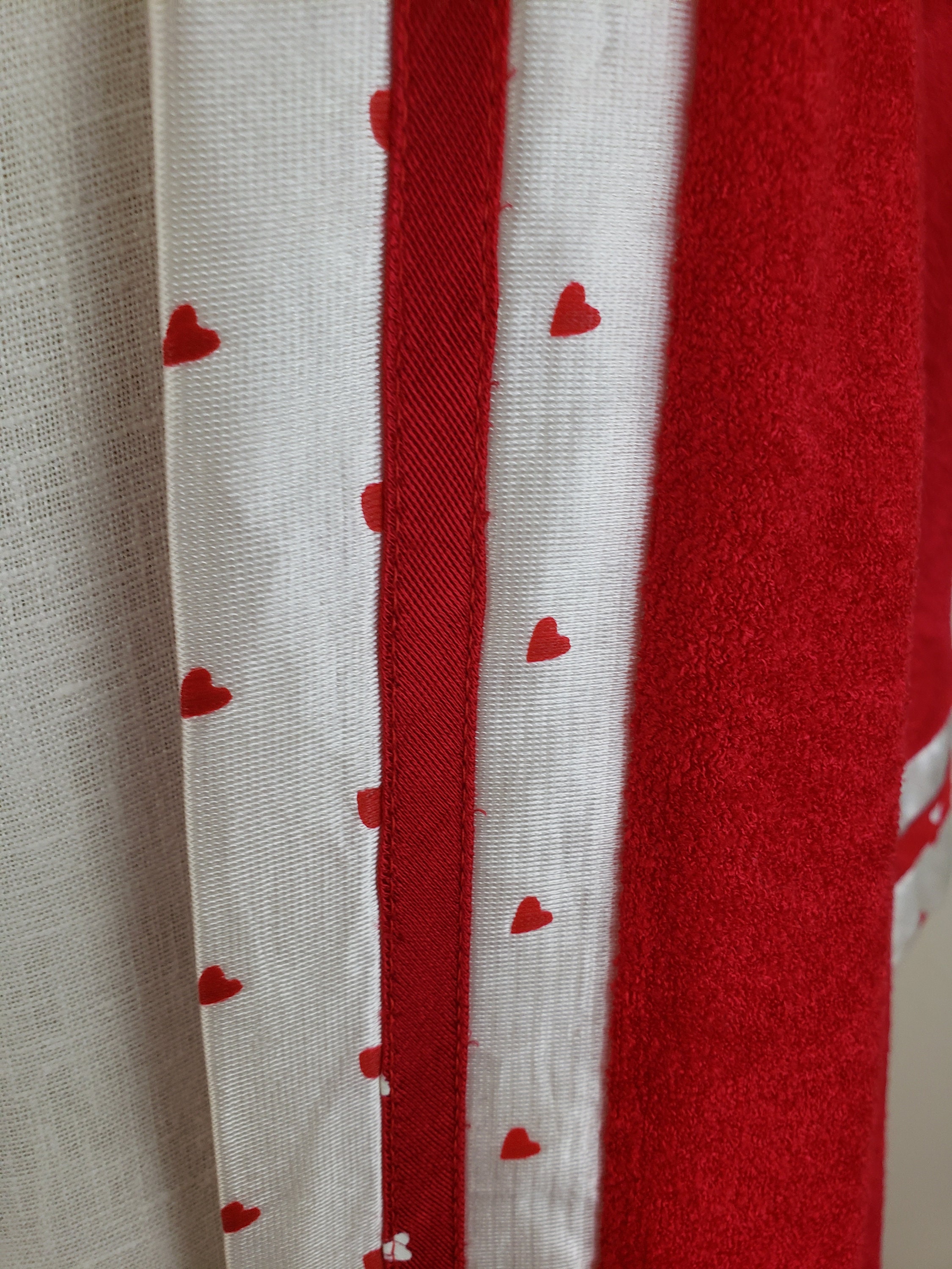 Vintage 1960's Red Robe / 70s Terry Cloth Lounge Wear S | Etsy