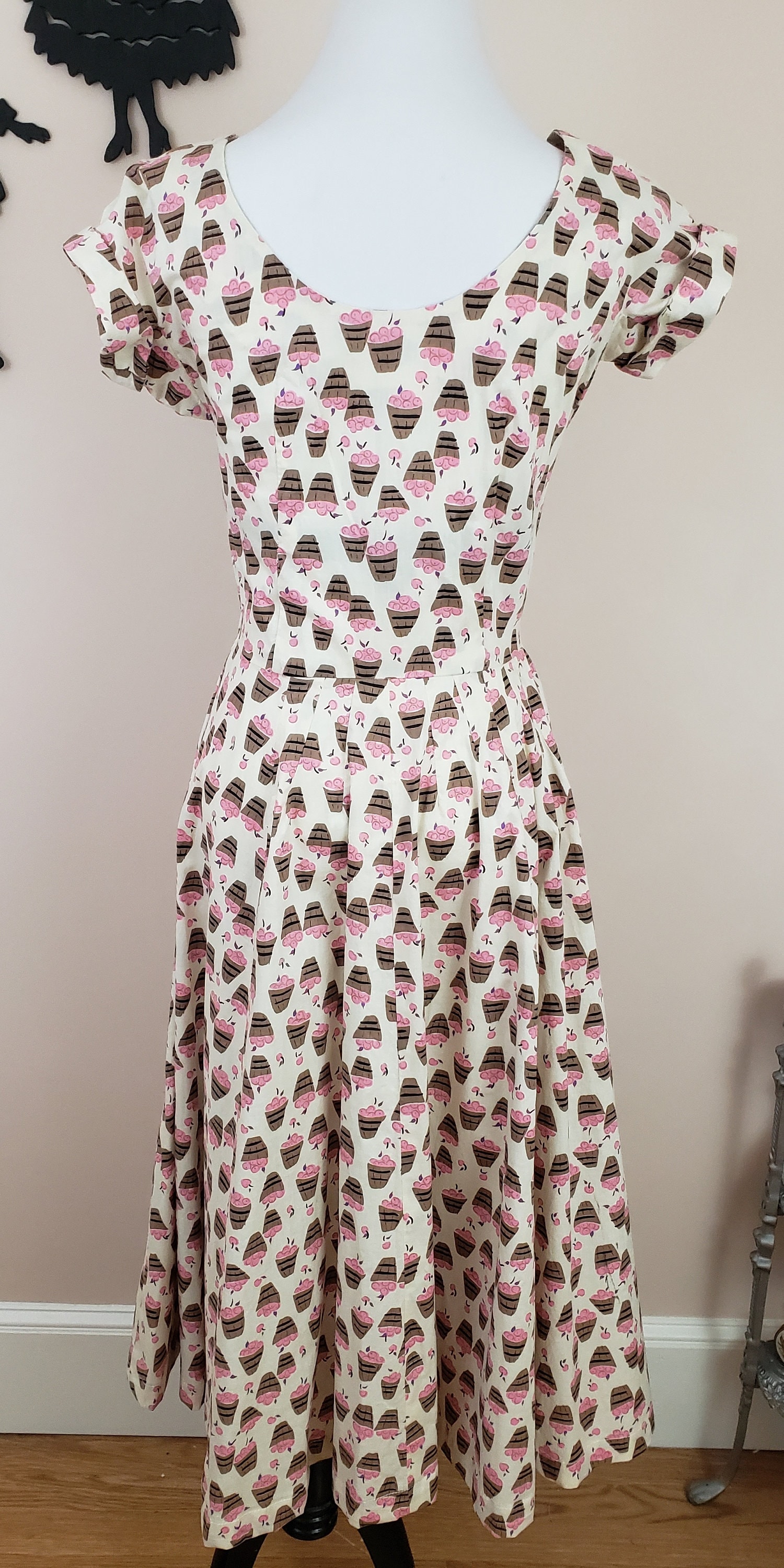 Vintage 1950's Novelty Apple Print Dress / 60s Pink Apple Xs/s - Etsy