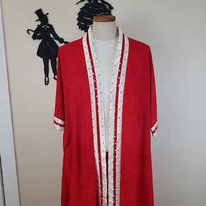 Vintage 1960's Red Robe / 70s Terry Cloth Lounge Wear S - Etsy