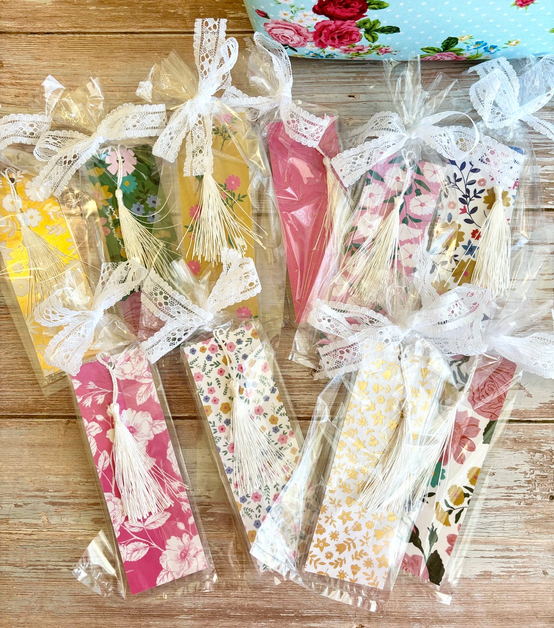 10 Pcs Bookmark Favors Party Favors Wildflower Bookmark Floral Bookmark ...