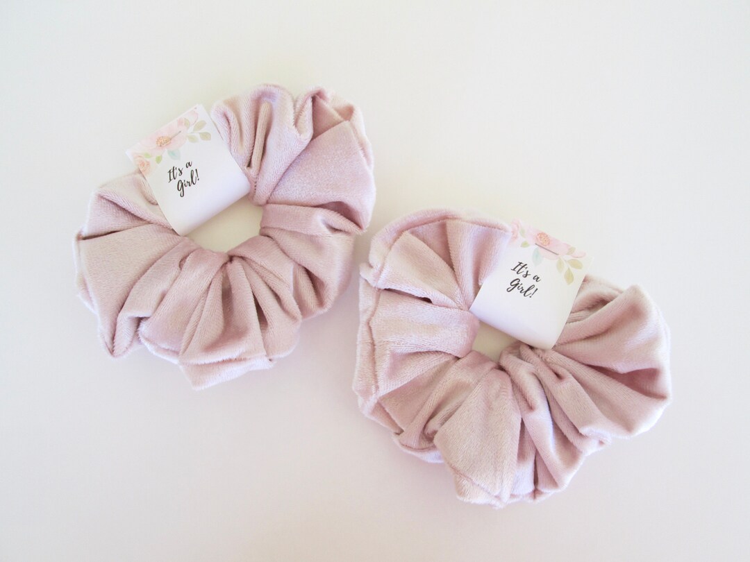 Handmade Blush Baby Shower Scrunchies, Baby Shower Scrunchie Favors ...