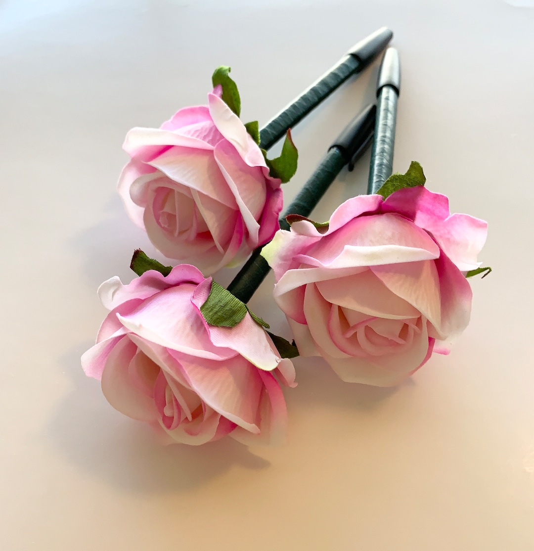 Pink Rose Pen - Floral Baby Shower Favors - Tea Party Baby Shower ...