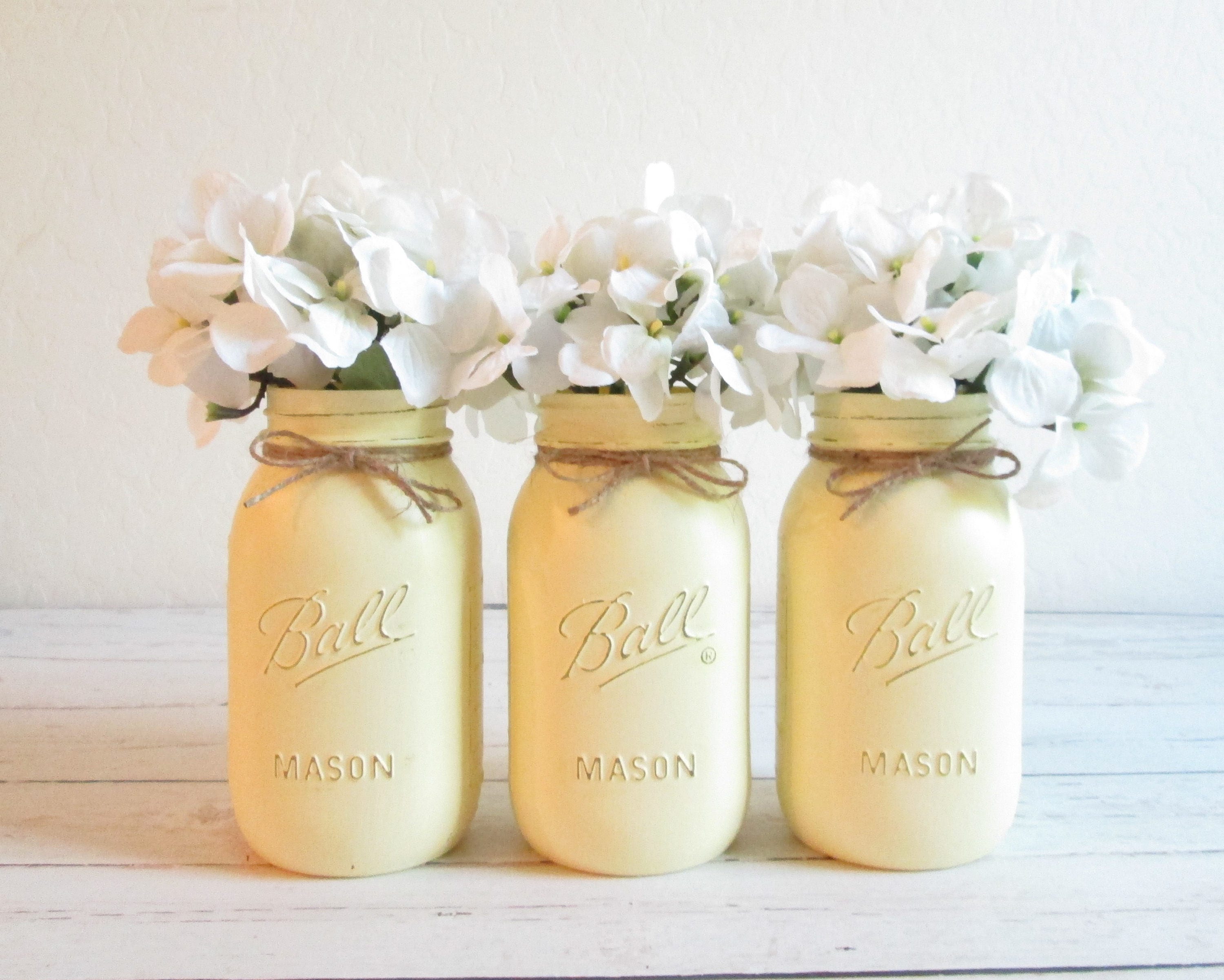 Yellow Mason Jar Outline