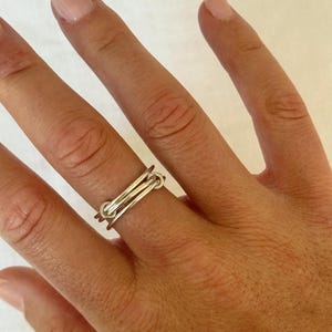 Triumph Ring | 14K Gold Fill and Sterling Silver Interlocking Three ...