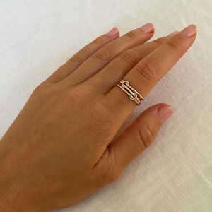 Triumph Ring | 14K Gold Fill and Sterling Silver Interlocking Three ...