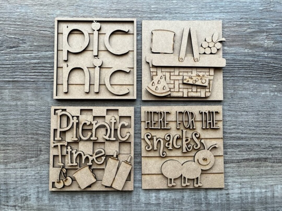 Picnic Signs/ Picnic Tiered Tray Signs/ Picnic Time/ Here for the ...