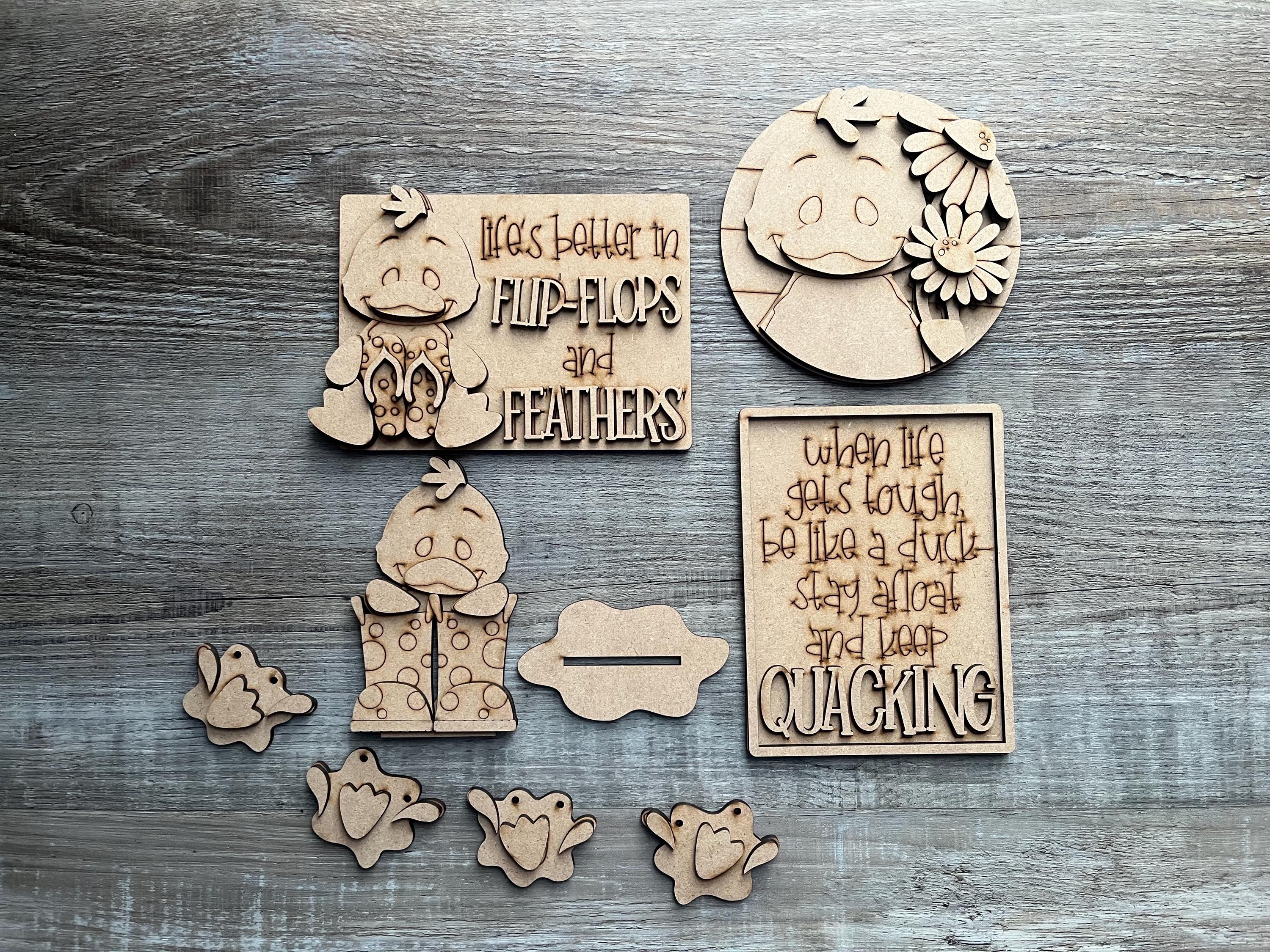 Unfinished Duck Tiered Tray/diy Duck Tiered Tray Blanks/ Life's Better ...