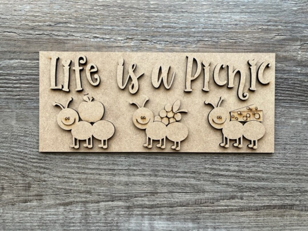 Picnic Sign/ Picnic Tiered Tray Signs/ Life is a Picnic/ Rectangle ...