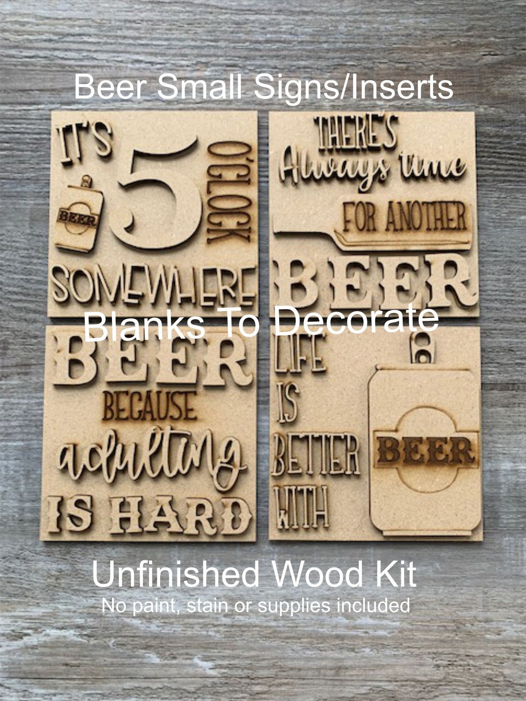 Beer Tiered Tray Signs/ Beer Ladder Signs/ Beer Wall Frame Signs/ Beer ...