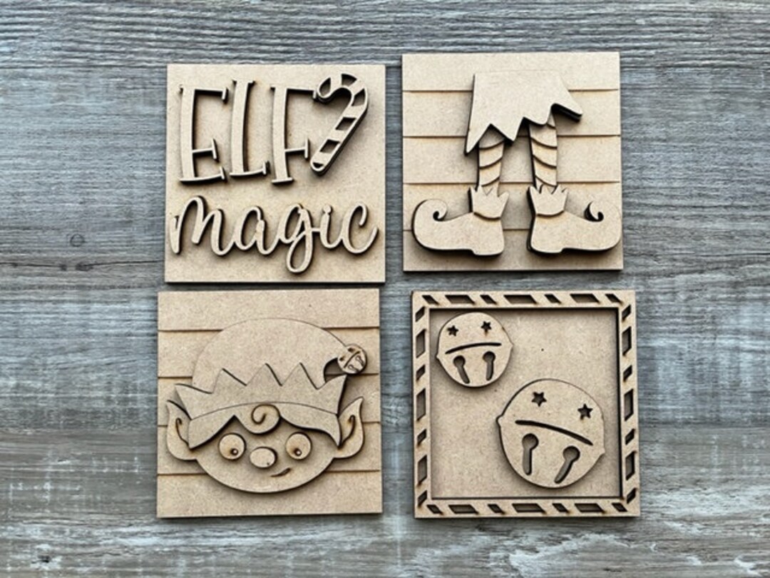 Elf Tiered Tray Signs/ Elf Magic/ Christmas Tiered Tray Signs/ Elf ...