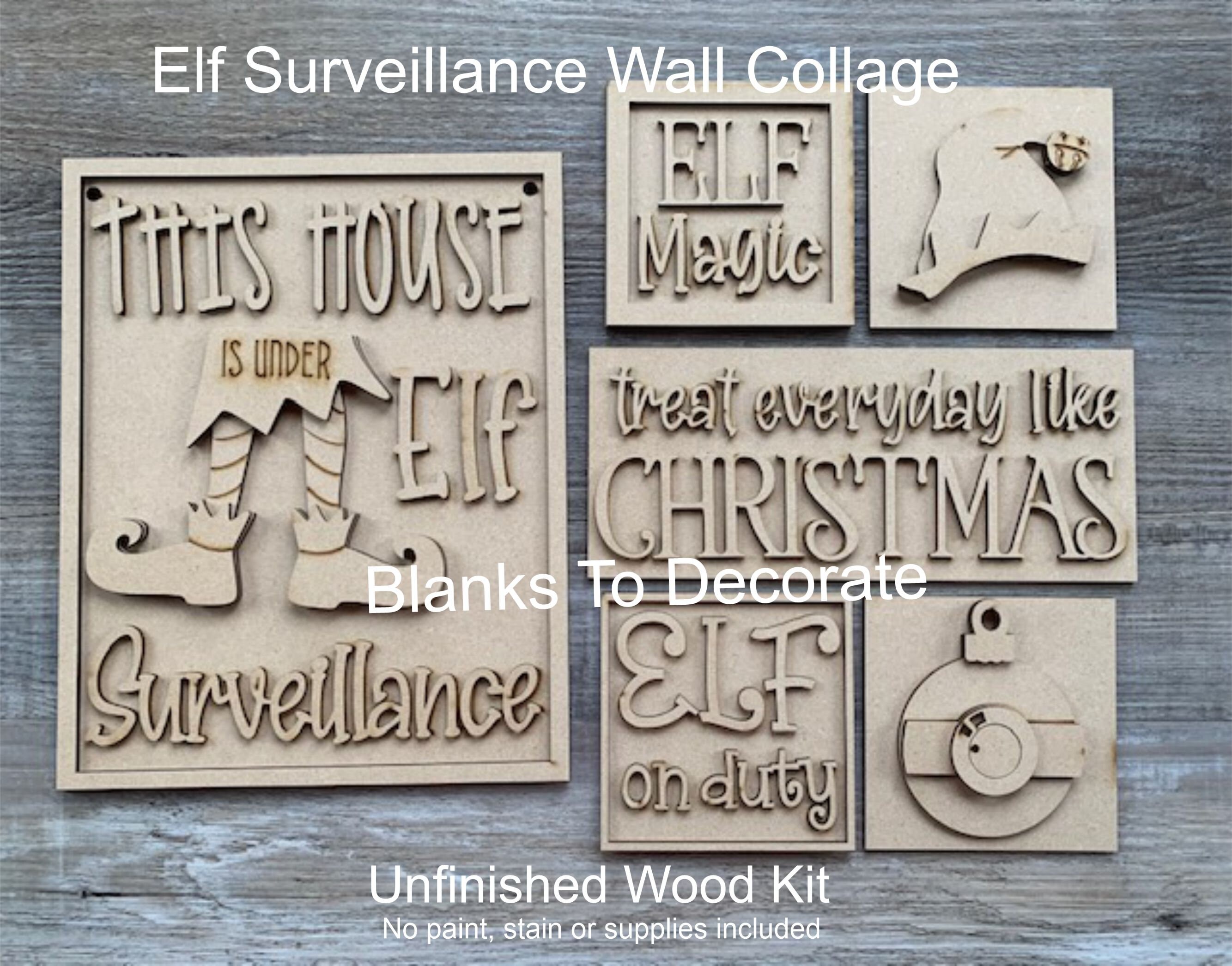 Elf Wall Collage/ Elf Tiered Tray Decorations/ Elf Wall Signs/ - Etsy
