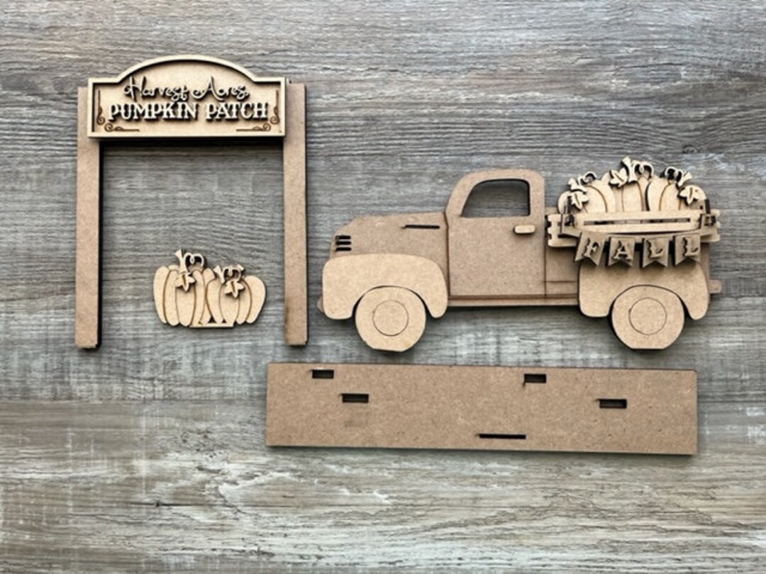 Fall Farmhouse Truck/ Fall Truck/ Pumpkin Truck/ Interchangeable ...
