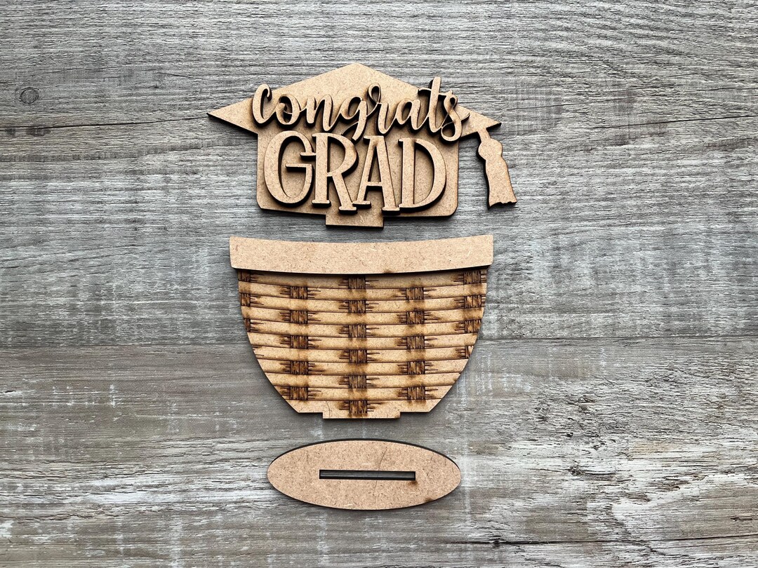 Mini Graduation Basket/ Mini Basket/ Mini Congrats Grad Basket ...