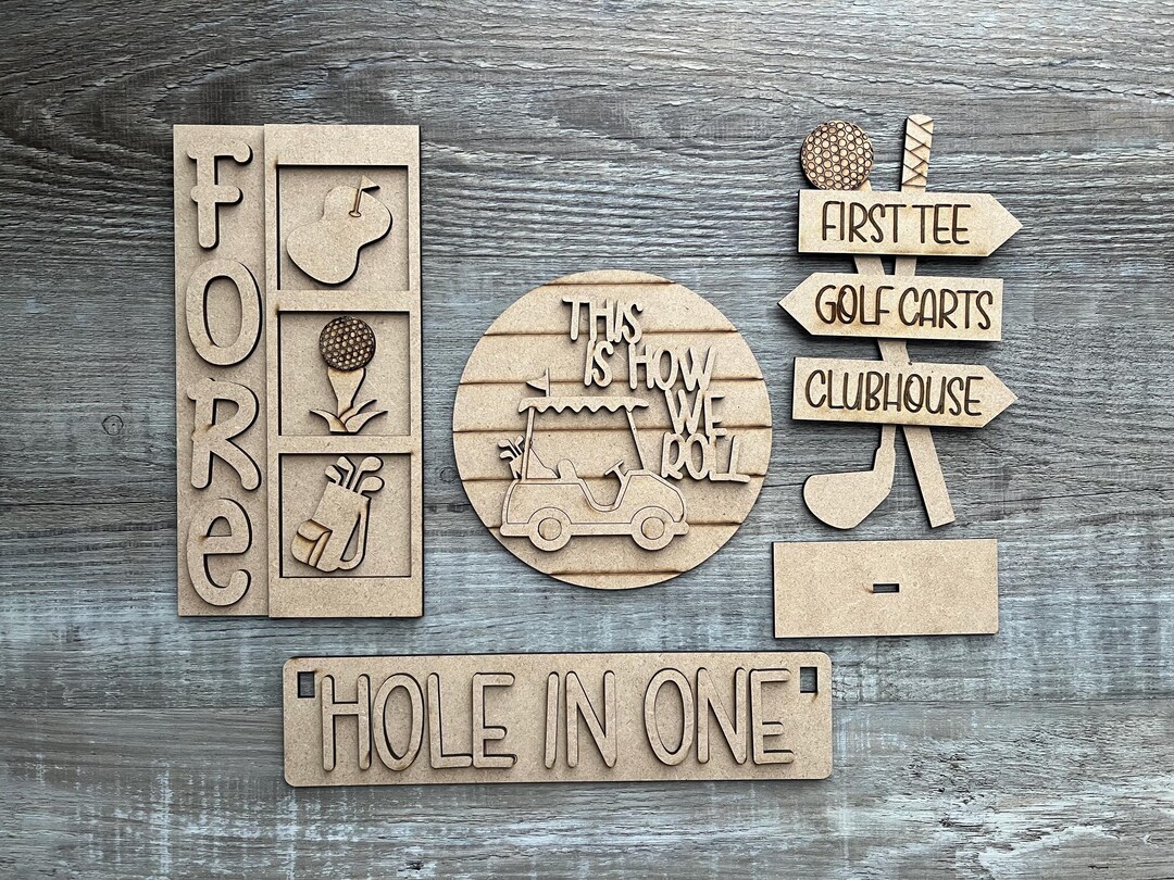 Golf Signs/ Golf DIY Blanks/ Hole in One/ This is How We Roll/ Wagon ...