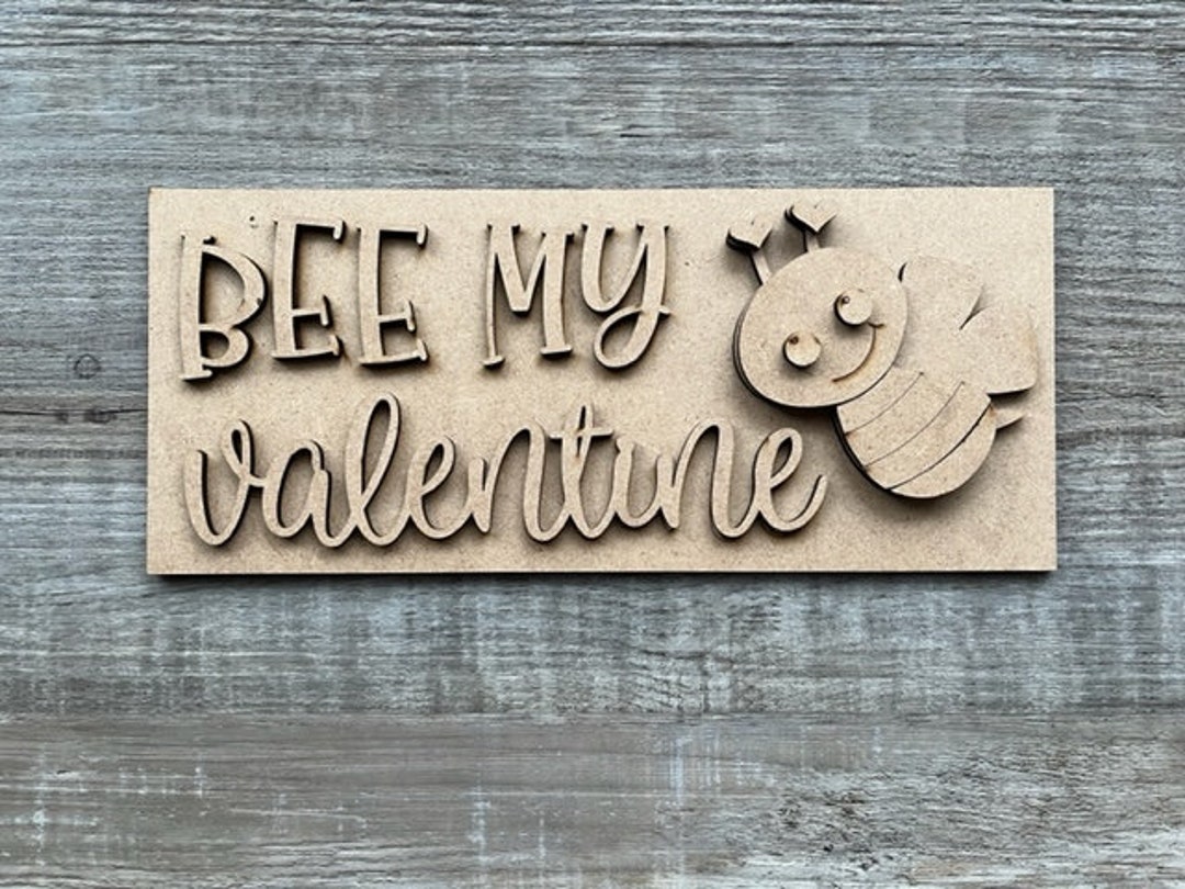 Valentine's Tiered Tray Signs/ Bee Inserts/ Bee My Valentine/ Bee Sign ...