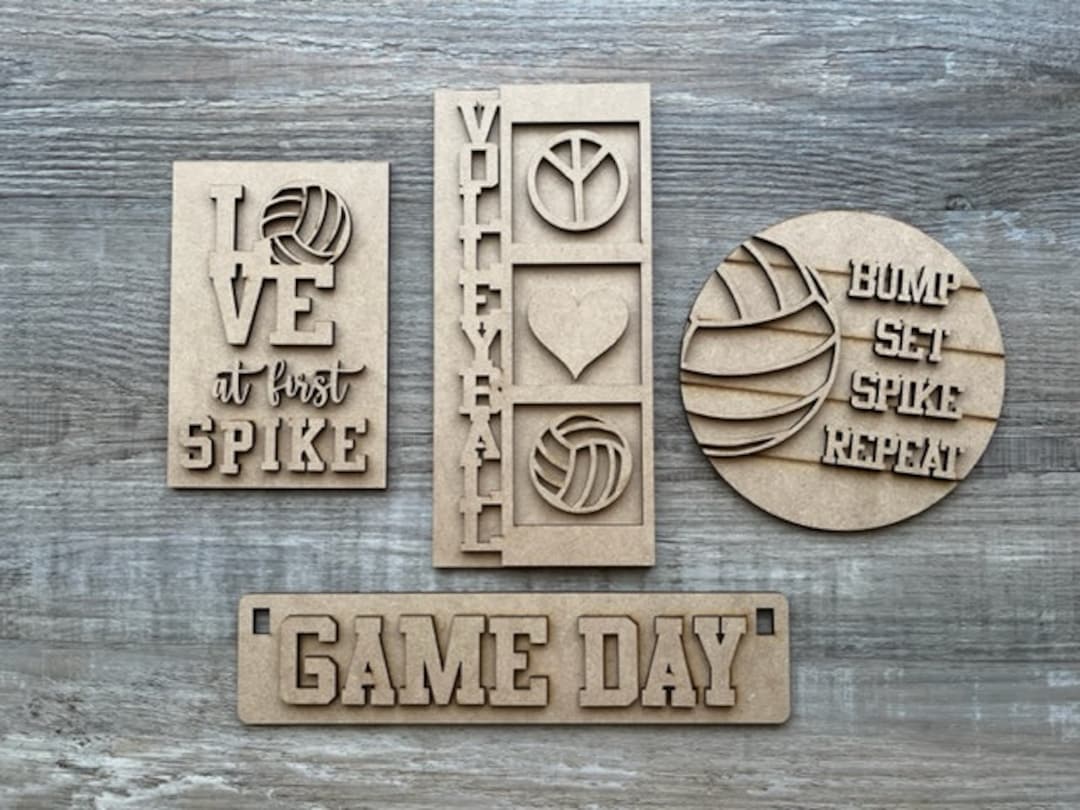 Volleyball Signs/ Volleyball Blanks/ Love at First Spike/ Bump Set ...
