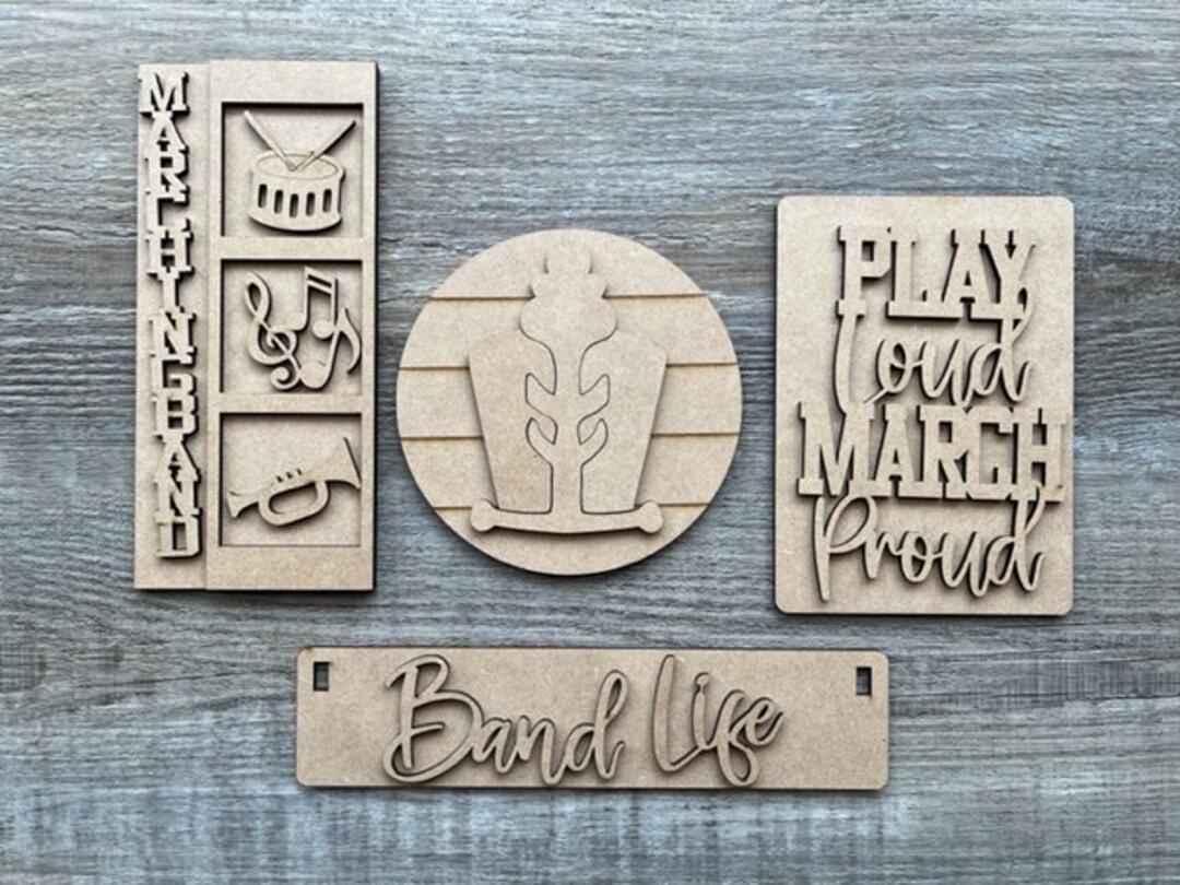 Marching Band Signs/ Band Blanks/ Play Loud March Proud/ Wagon Signs ...