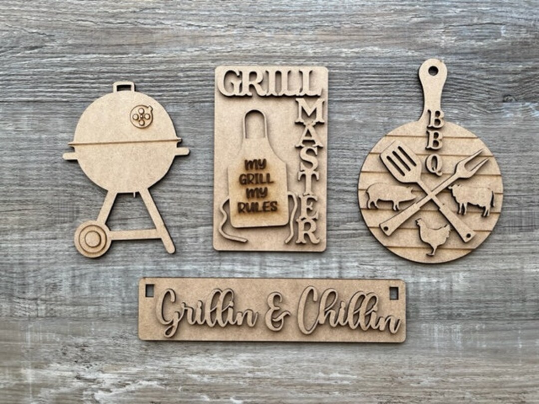BBQ Signs/ BBQ Blanks/ Grill Master/ Grillin and Chillin Wagon Signs ...