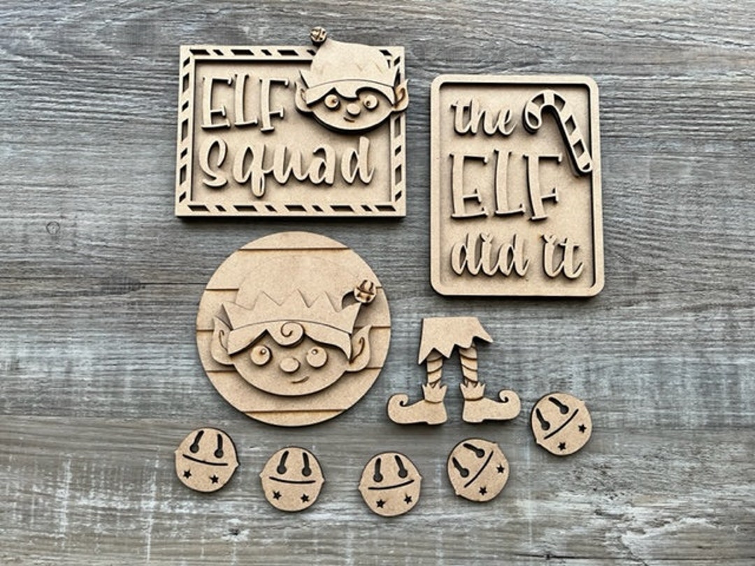 Elf Tiered Tray/ Christmas Tiered Tray/ Elf Squad/ the Elf Made Me Do ...