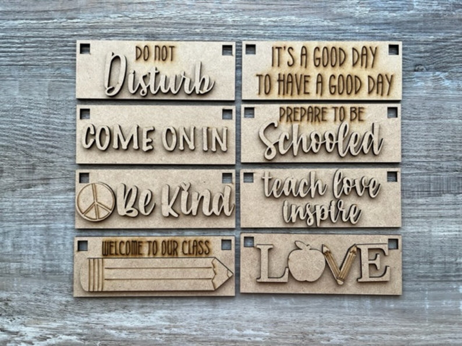 Interchangeable School Signs/ Interchangeable Desk Box Signs/ | Etsy