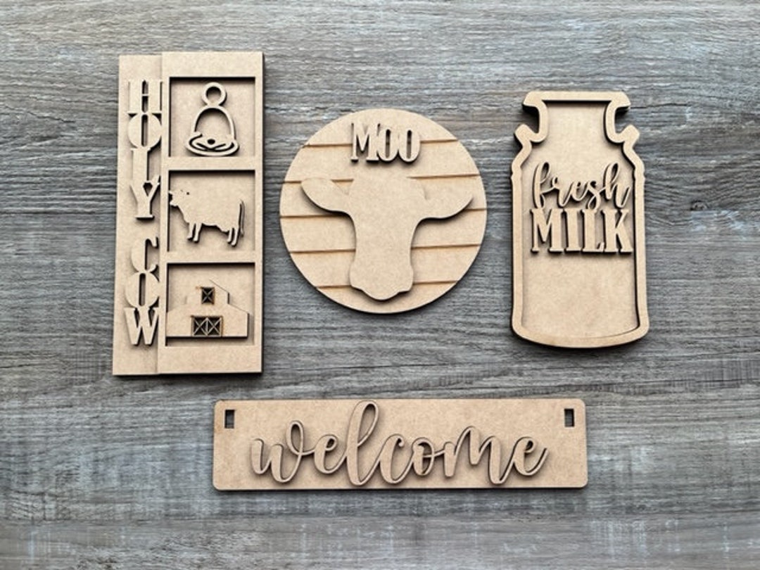 Cow Signs/ Holy Cow Sign/ Farm Signs/ Fresh Milk/ Wagon Signs/ Shelf ...