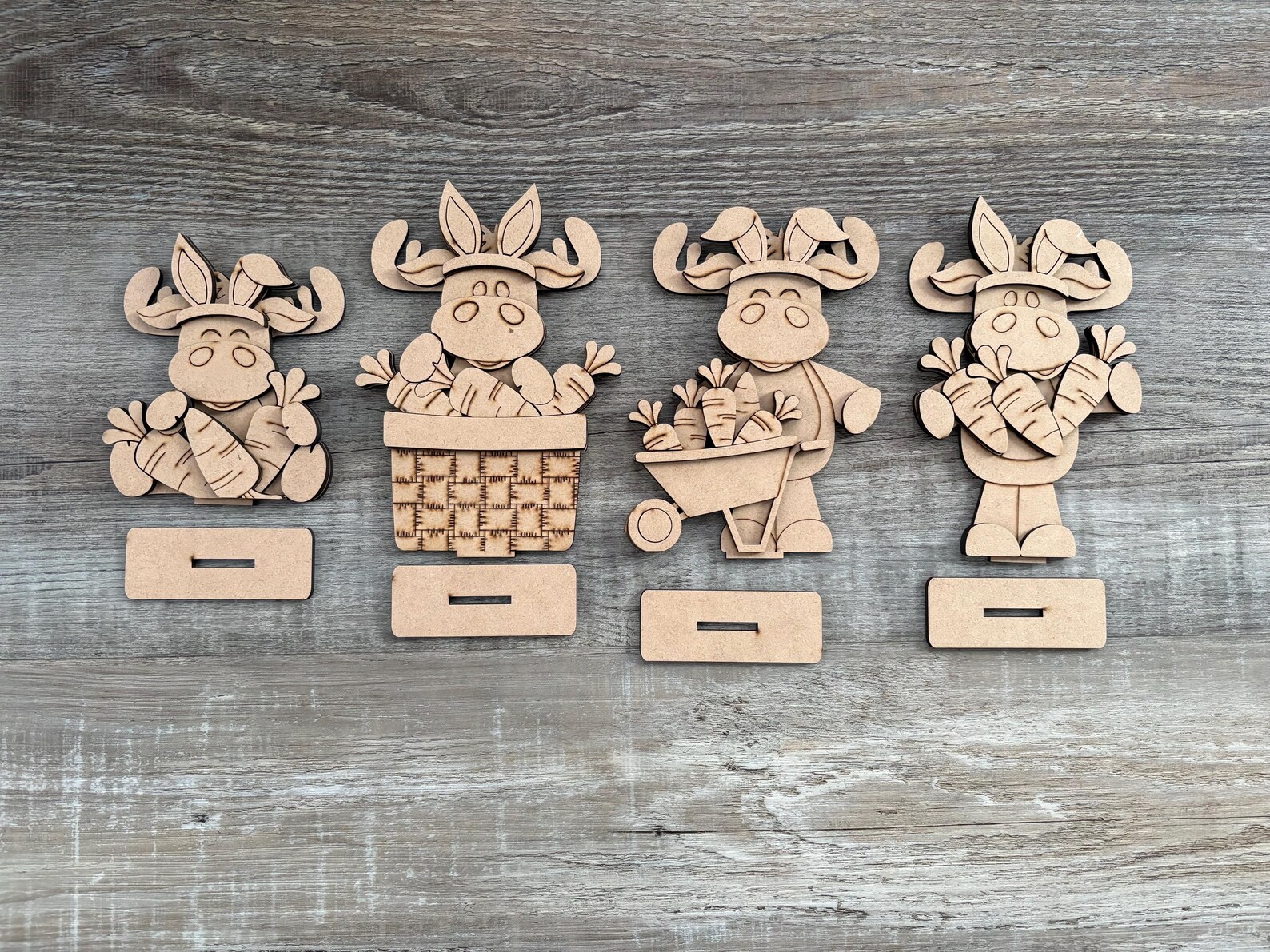 Easter Moose/ Standing Easter Moose/ Easter Moose Tiered Tray Pieces ...