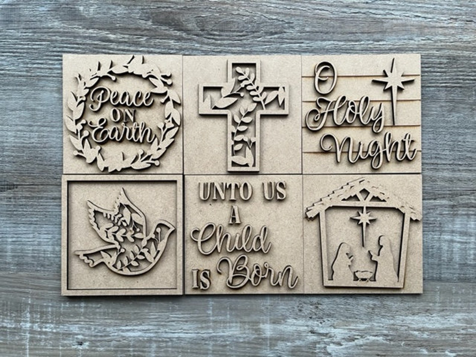 Religious Christmas Tiered Tray Signs/ Religious Ladder Signs/ - Etsy