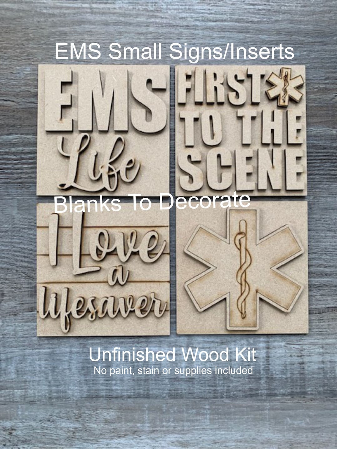 EMS Tiered Tray Signs/ EMS Ladder Signs/ EMS Wall Frame Signs/ Ems Wood ...