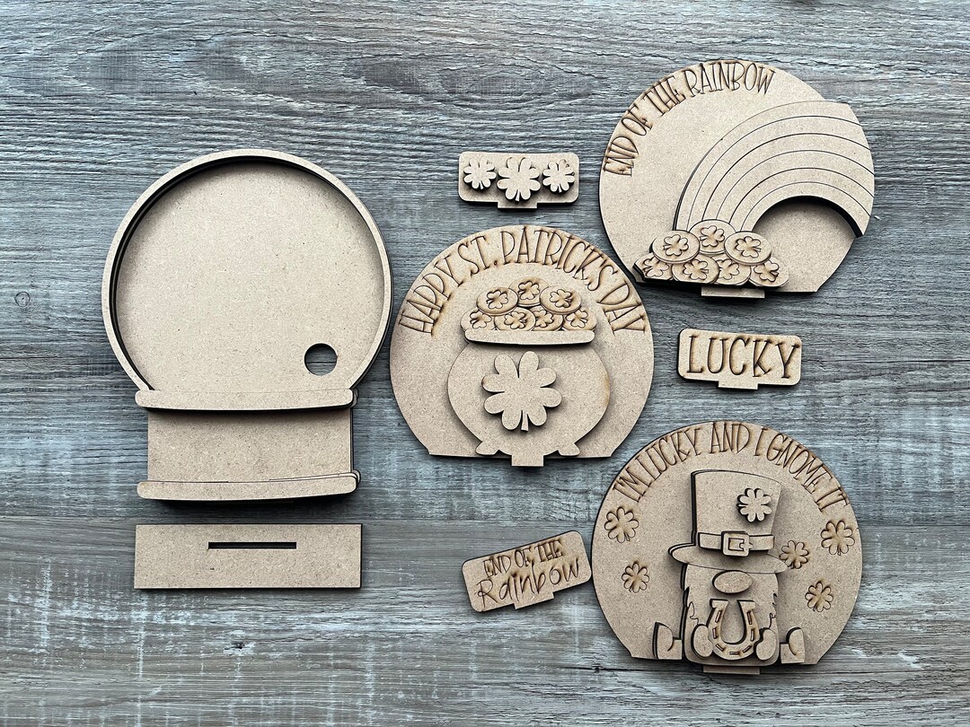 St Patricks Day Snow Globe/ Interchangeable Snow Globe/ Lucky and I ...