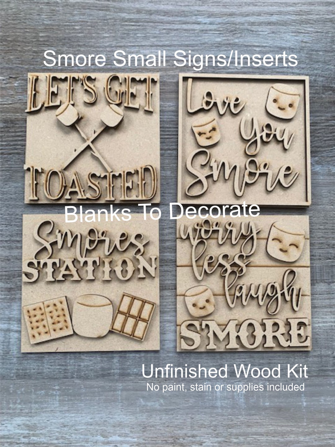 Smores Tiered Tray Signs/ Smores Ladder Signs/ Smores Wall Frame Signs ...