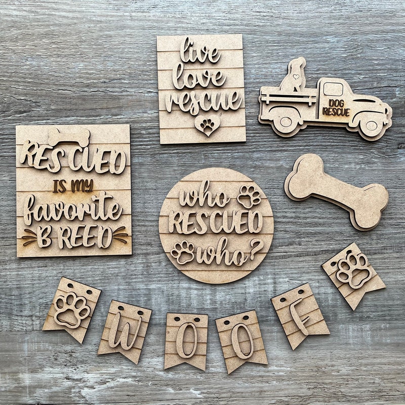 Rescue Dog Sign - Etsy