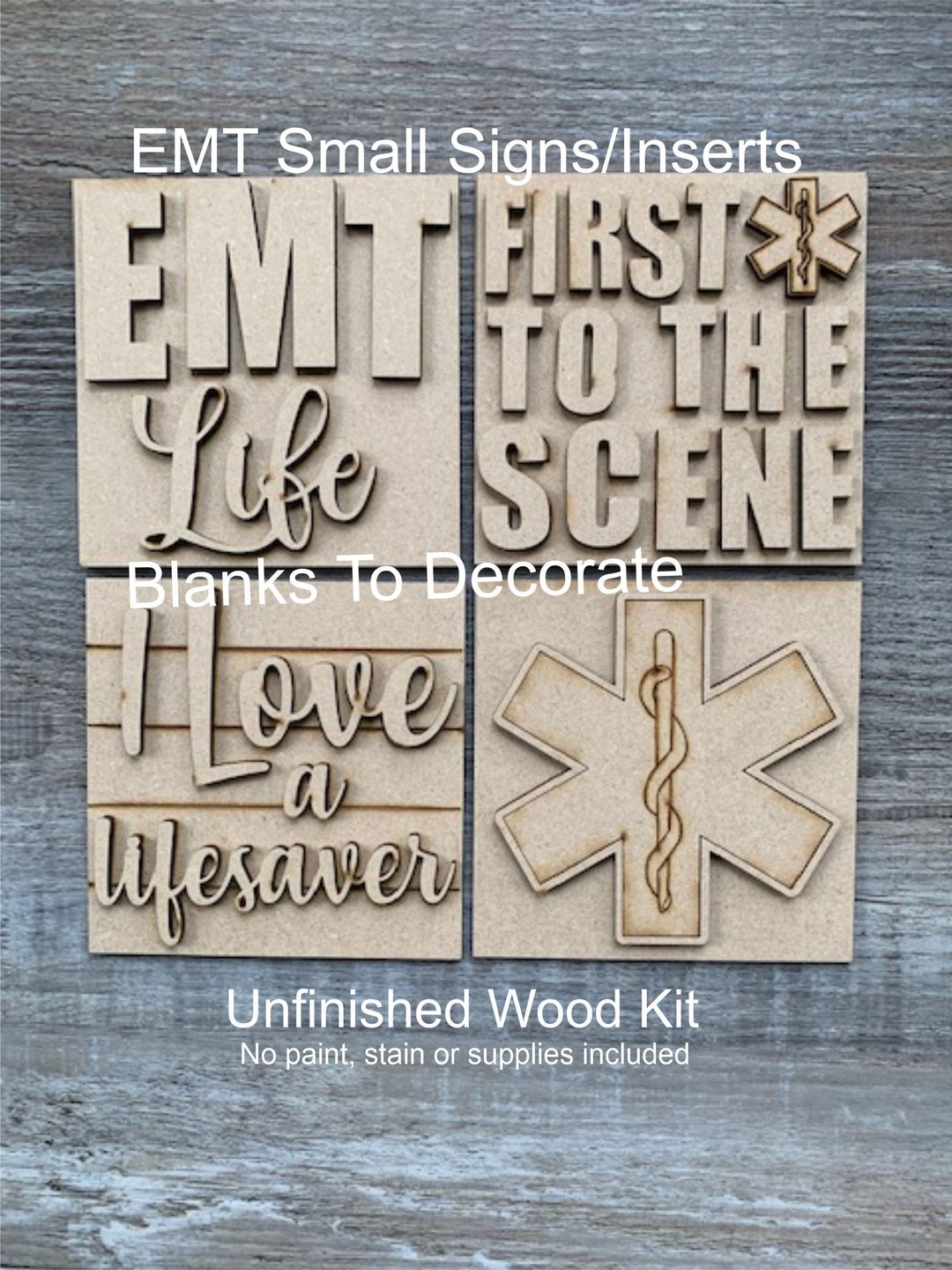 EMT Tiered Tray Signs/ EMT Ladder Signs/ EMT Wall Frame Signs/ Emt Wood ...