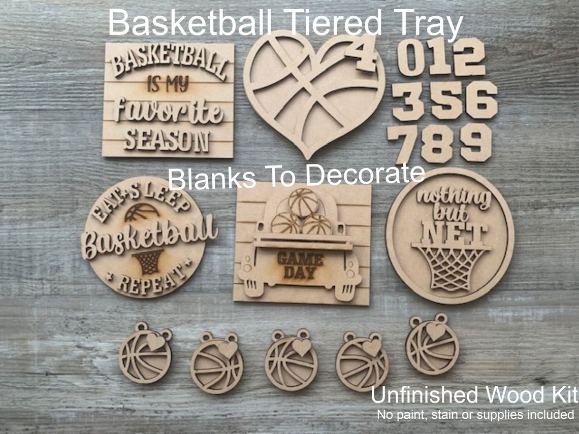 Basketball Tiered Tray/ Basketball is My Favorite Season/ - Etsy