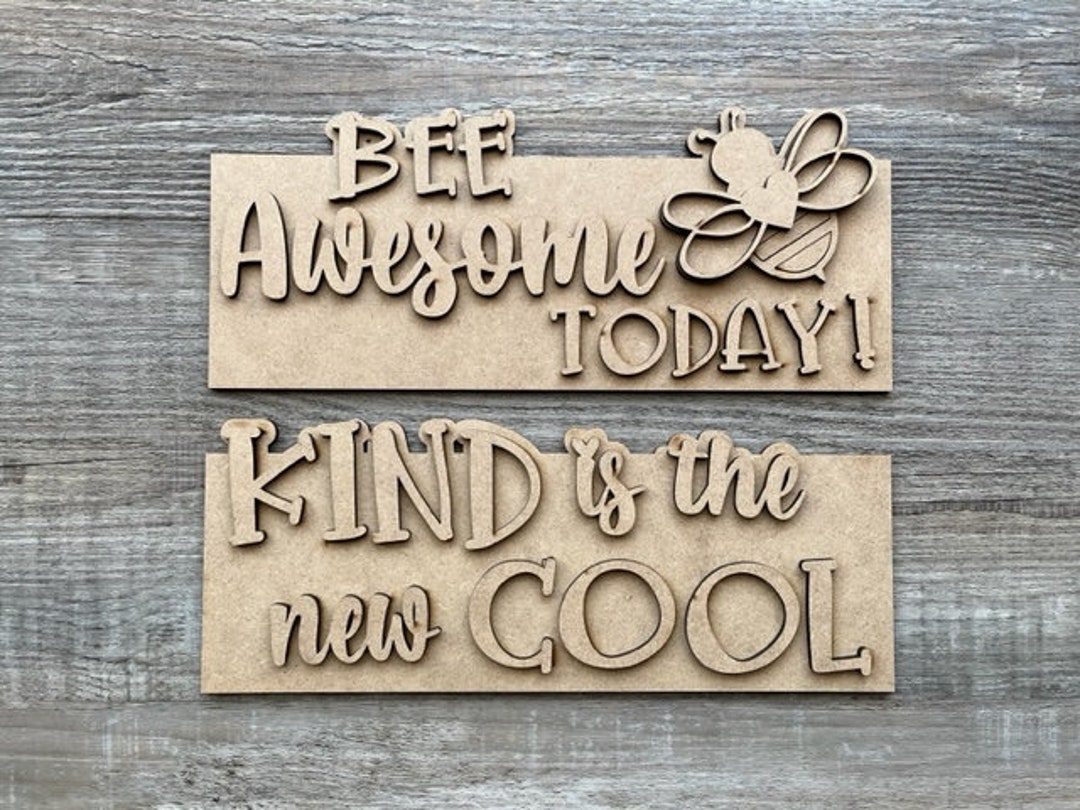 Interchangeable Banner Inserts/ Bee Awesome Today Banner Insert/ Kind ...