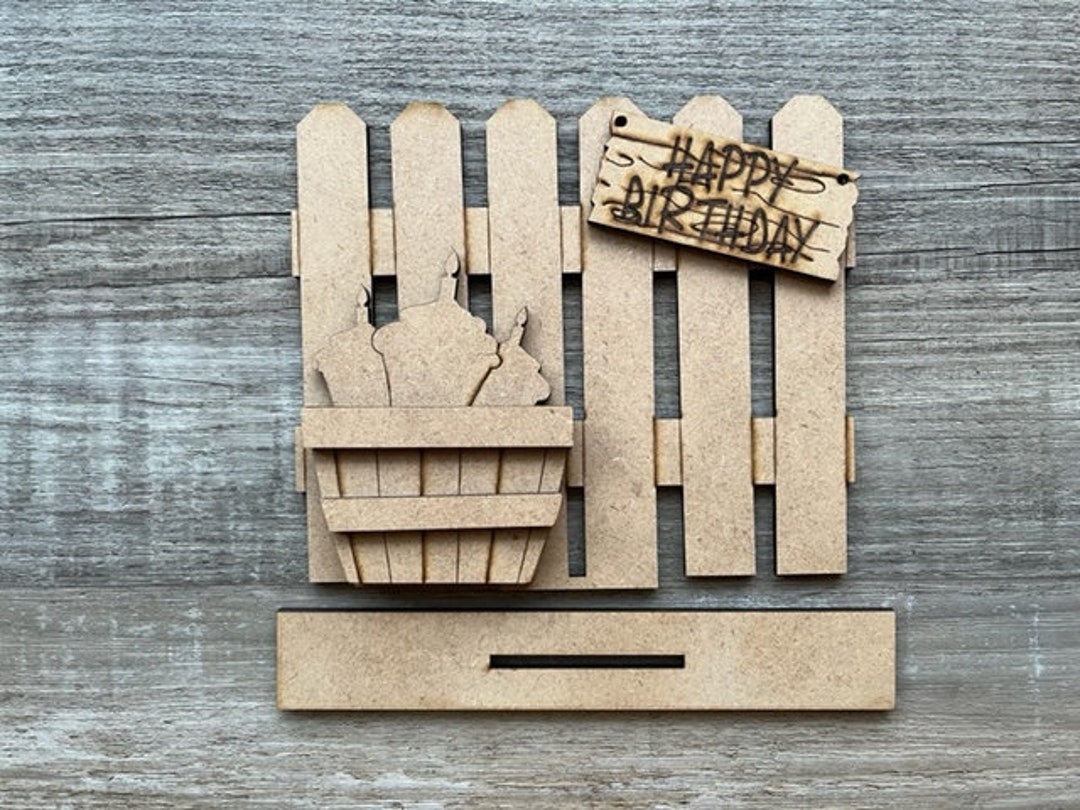 Mini Birthday Fence/ Birthday Fence for Tiered Trays/ Happy Birthday ...