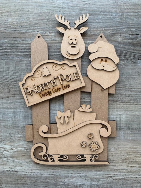 Santa Sleigh Fence/ Interchangeable Fence/ Christmas Fence/ | Etsy