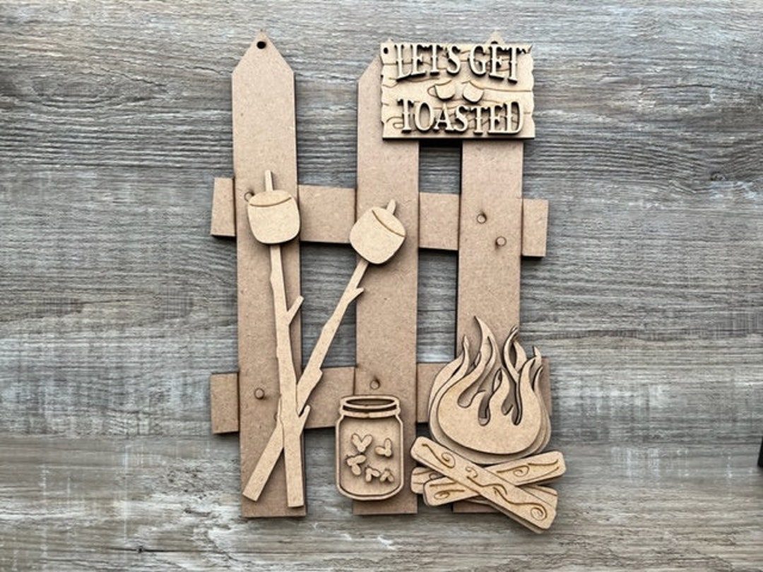 Smore Fence/ Camping Fence/ Smore Signs/ Interchangeable Fence/ Camping ...