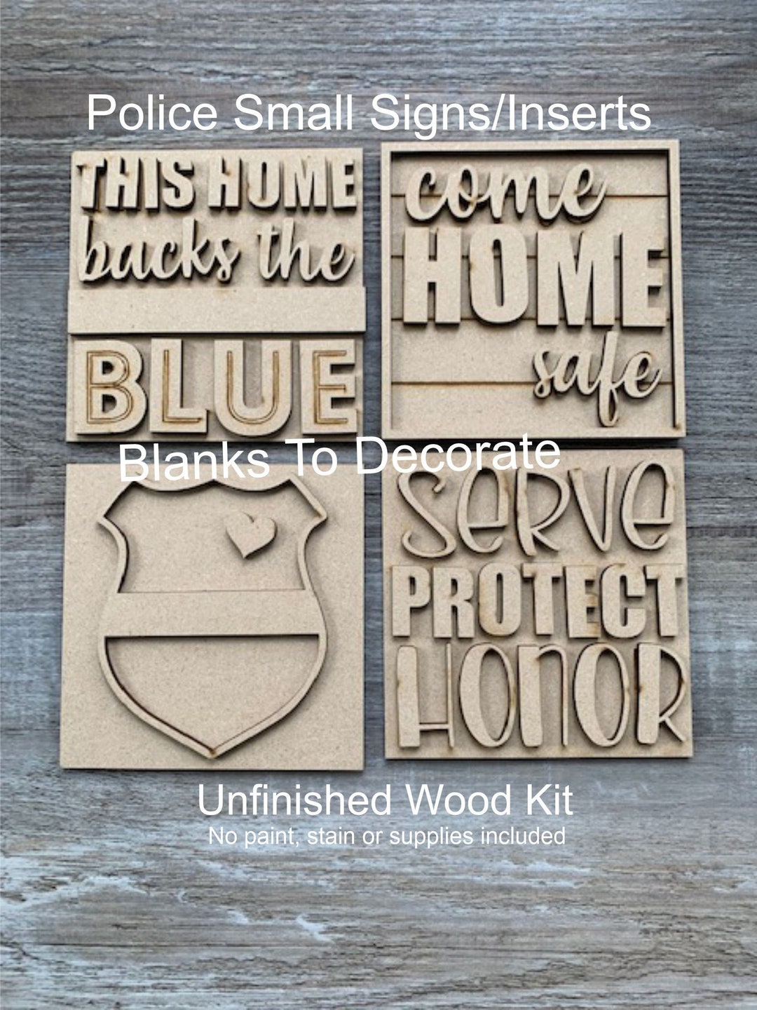 Police Tiered Tray Signs/ Police Ladder Signs/ Police Wall Frame Signs ...