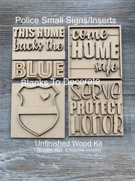 Police Tiered Tray Signs/ Police Ladder Signs/ Police Wall - Etsy