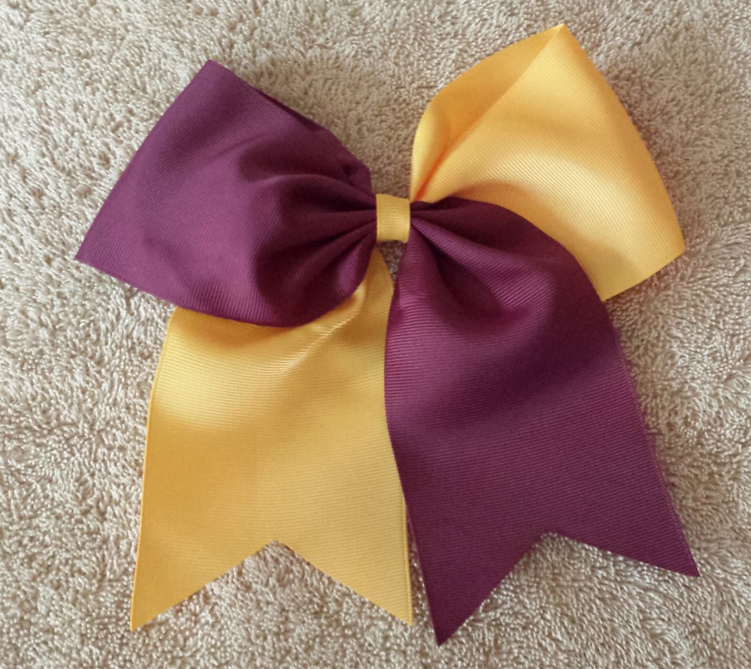 Cheer Bows/ Two Color Athletic Gold and Maroon Cheer Bow/ DIY - Etsy