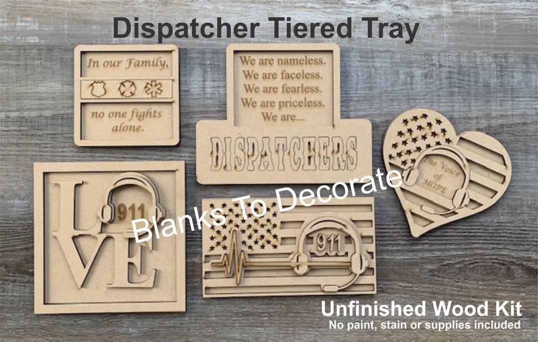 Dispatcher Tiered Tray/ Unfinished Dispatcher Tiered Tray Decor ...
