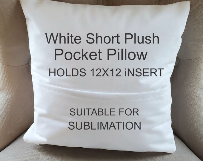 Book Pillow Cover/ Pillow With Pocket Cover/ White Pocket | Etsy