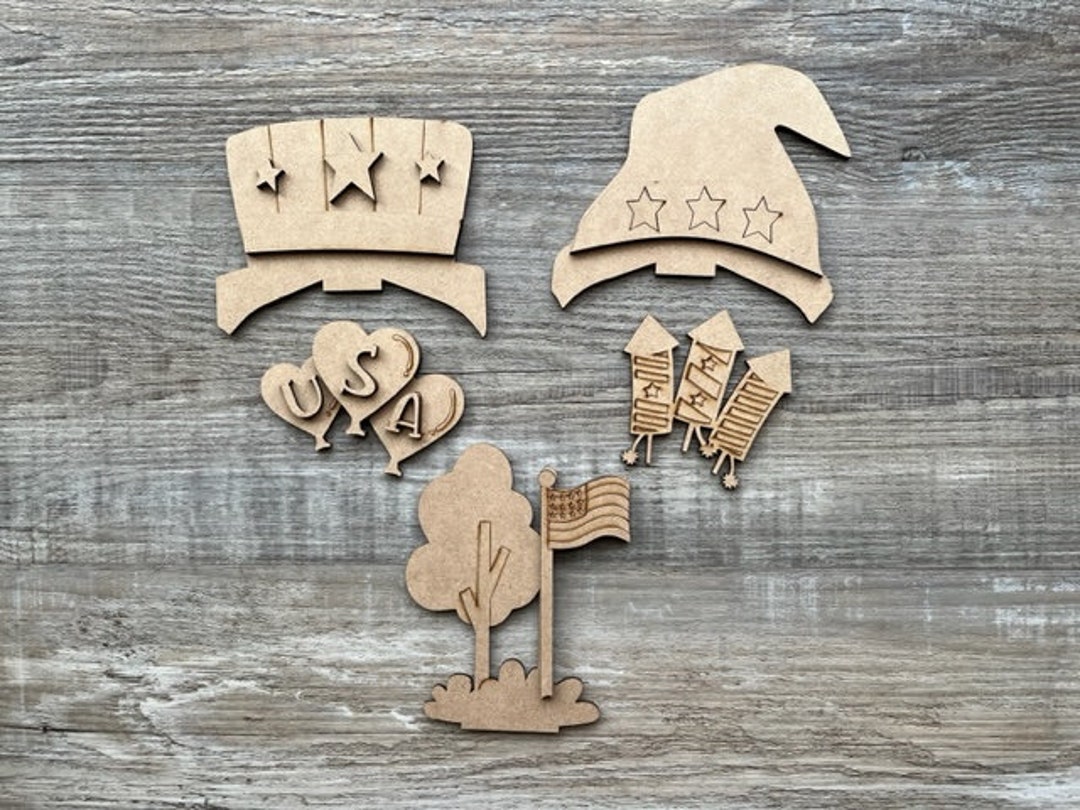 Fourth of July Gnome Accessory Set/ Interchangeable Patriotic Accessory ...