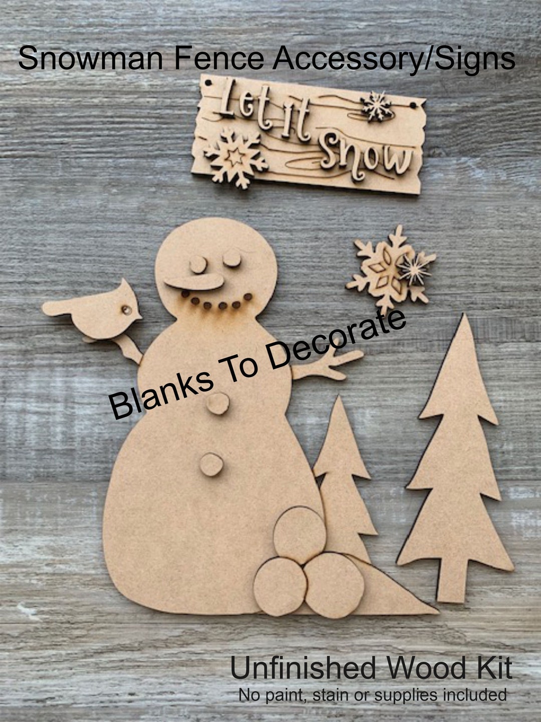 Snowman Fence Accessory/ Snowman Fence Sign/ Snowman Sign ...