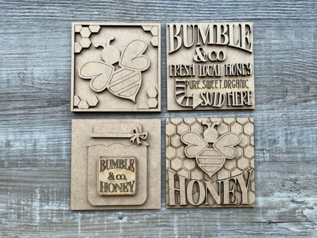 Bee Tiered Tray Signs/ Bee Ladder Signs/ Bee Wall Frame Signs/ Bee ...